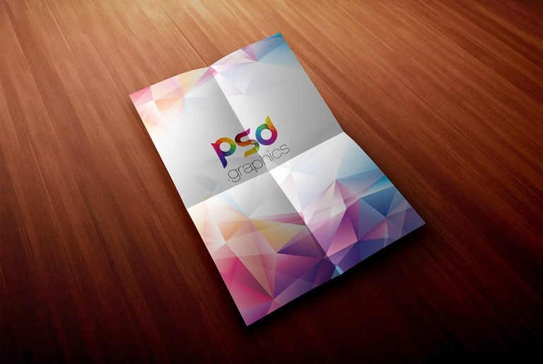 Folded A4 Paper Mockup Psd Psd Graphics