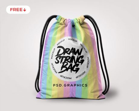 Free Mockup | Drawstring Bag Mockup | PSD Graphics